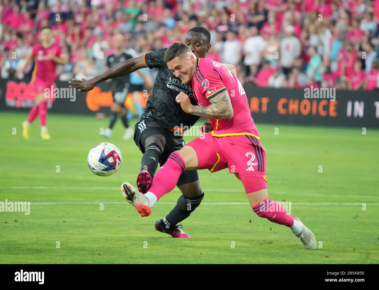 St. Louis, United States. 03rd June, 2023. Houston Dynamo Ibrahim Aliya ...