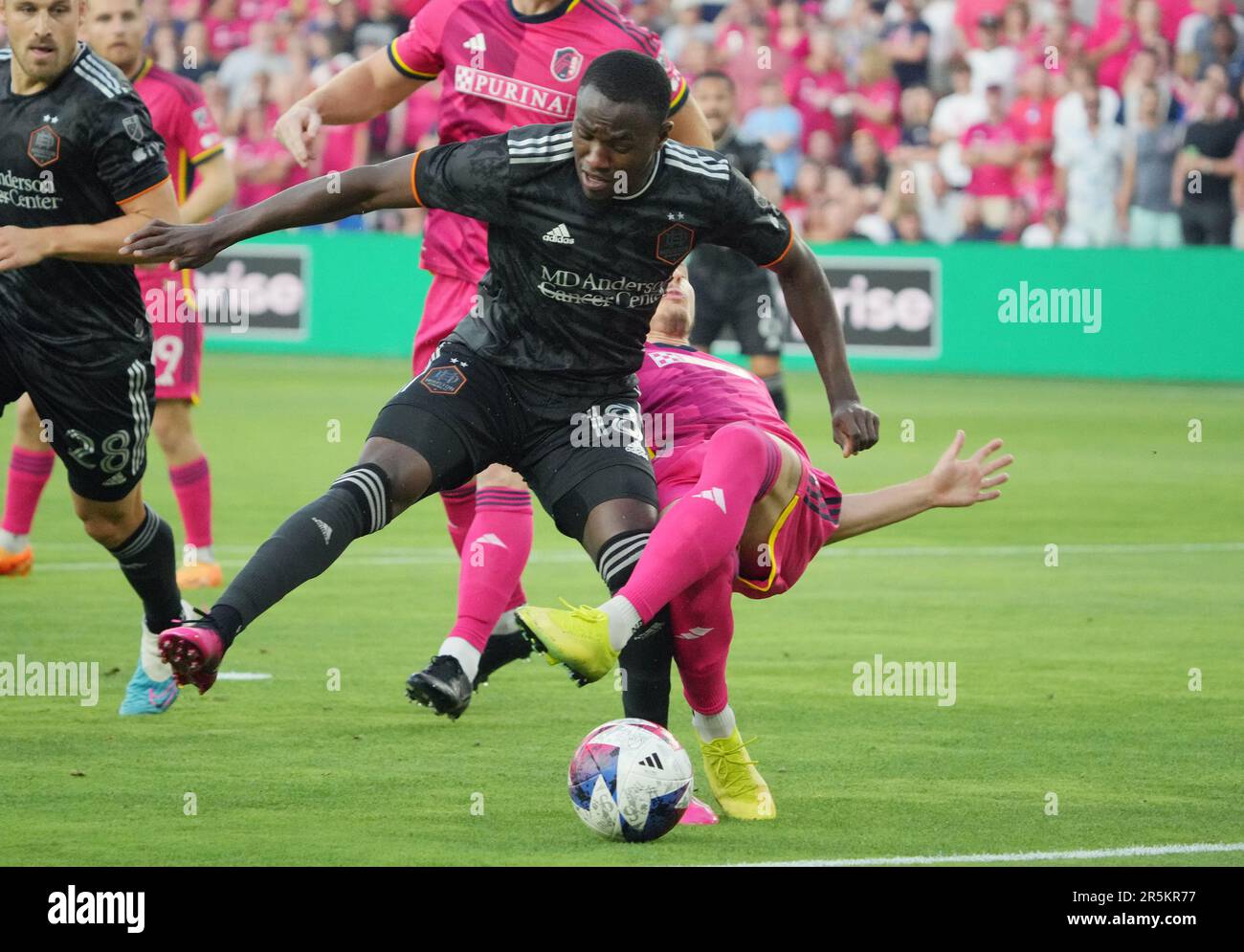 St. Louis, United States. 03rd June, 2023. Houston Dynamo Ibrahim Aliya ...