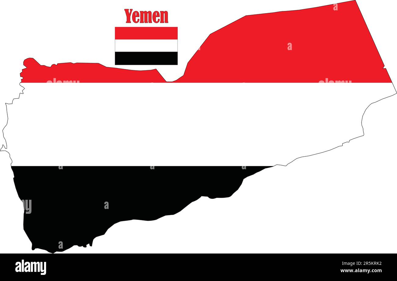 Yemen Map and Flag Stock Vector Image & Art - Alamy