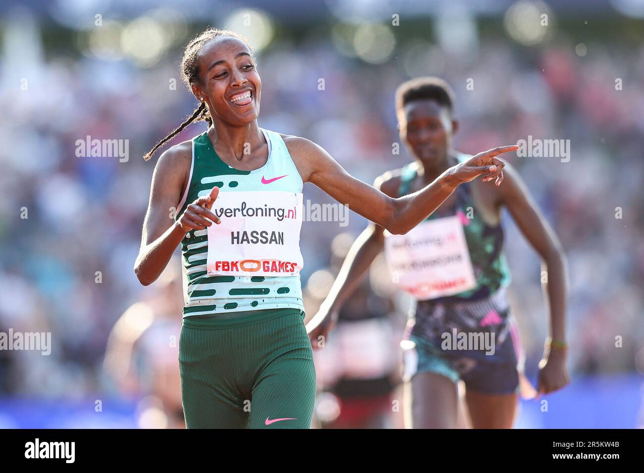 HENGELO - Sifan Hassan in action during the 1500 meters at the 42nd ...