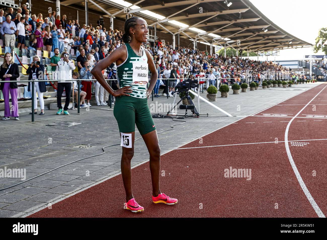 HENGELO - Sifan Hassan in action during the 1500 meters at the 42nd ...