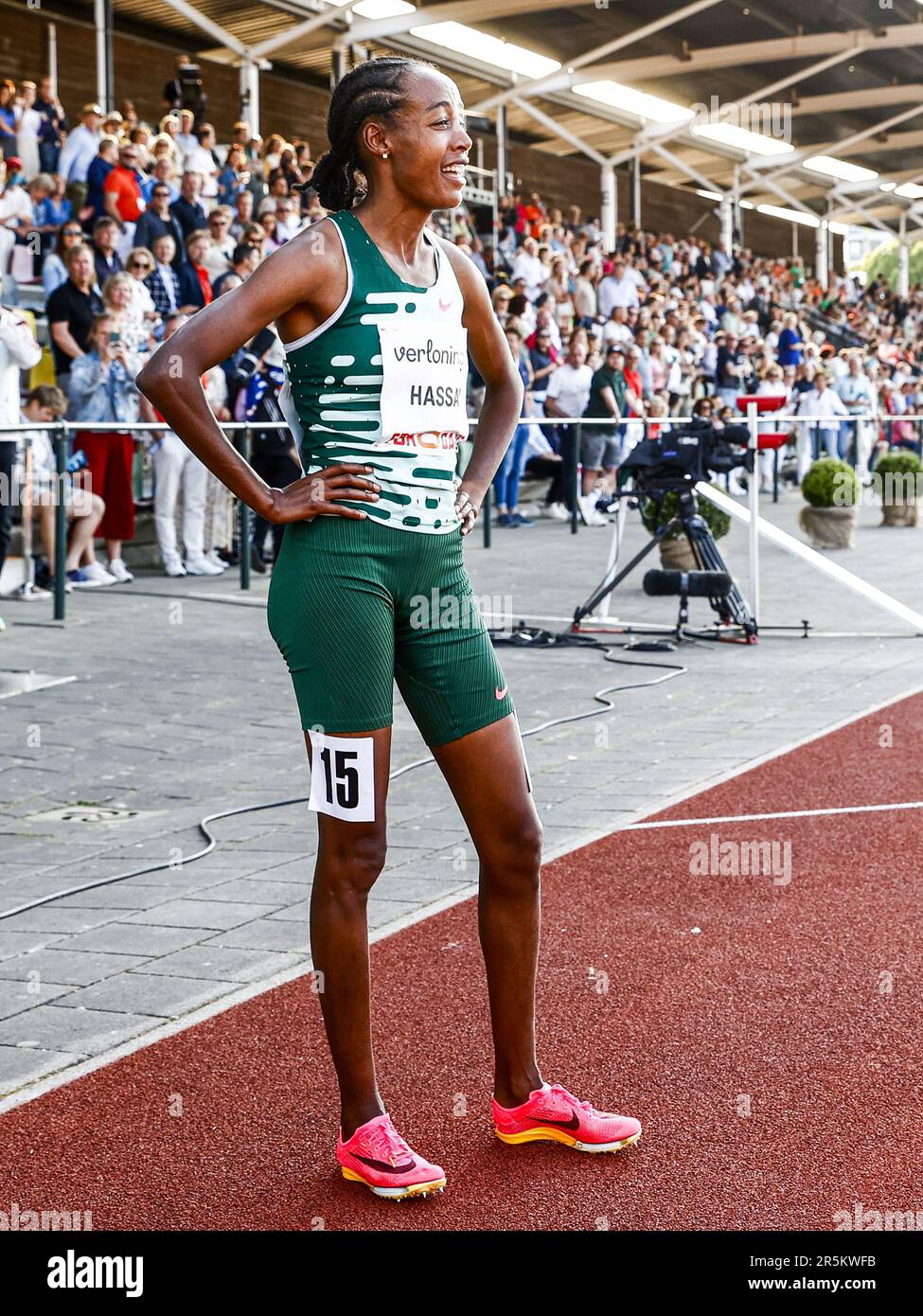 HENGELO - Sifan Hassan in action during the 1500 meters at the 42nd ...