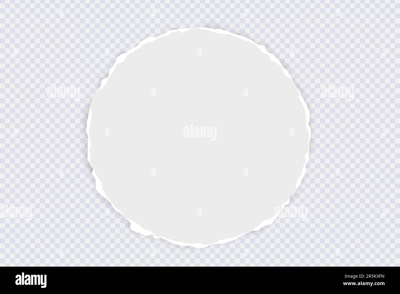White round ripped paper with torn adges and soft shadow. Design ...