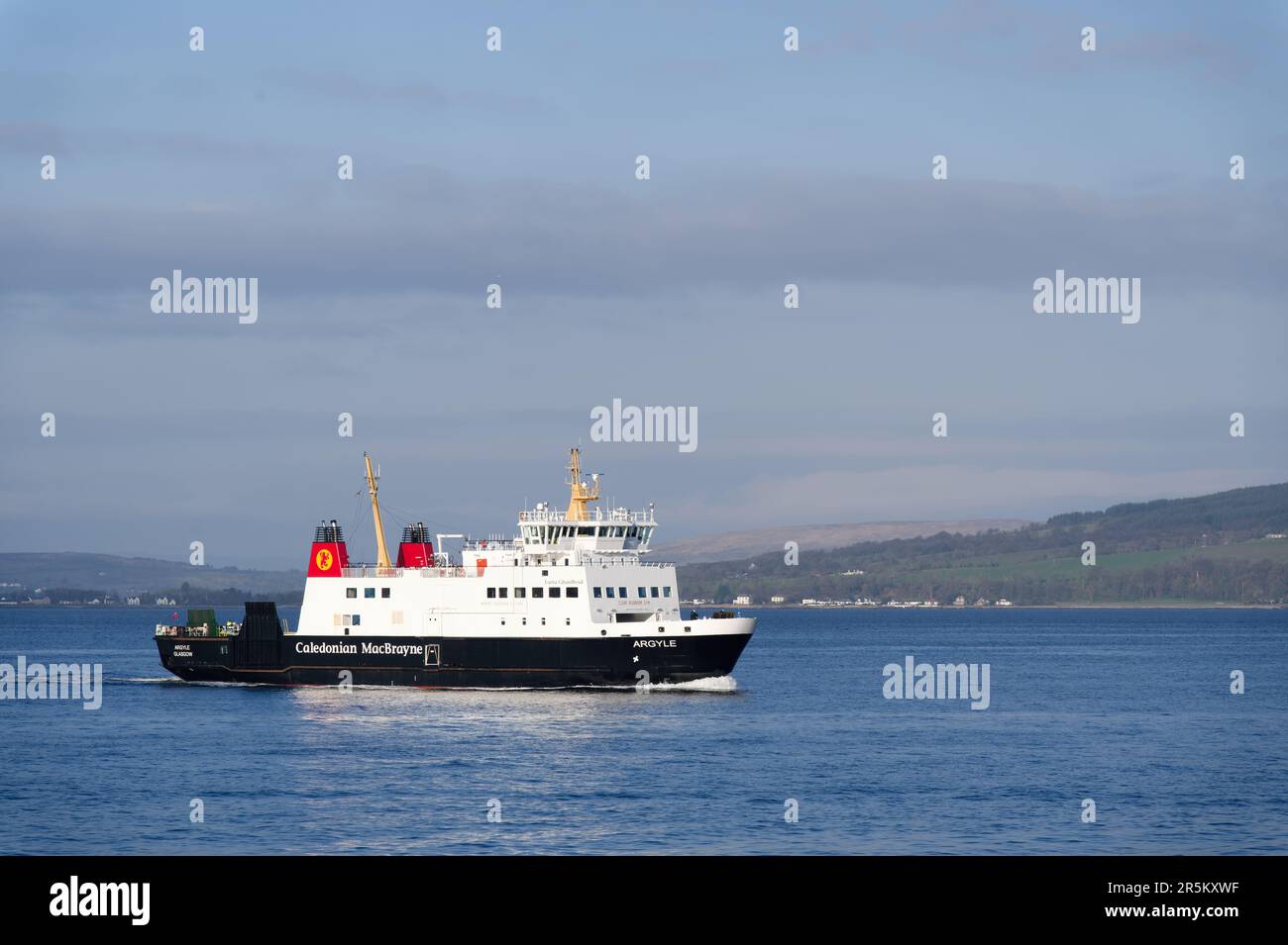 Caledonian MacBrayne ferry sailing following repair works Stock Photo ...
