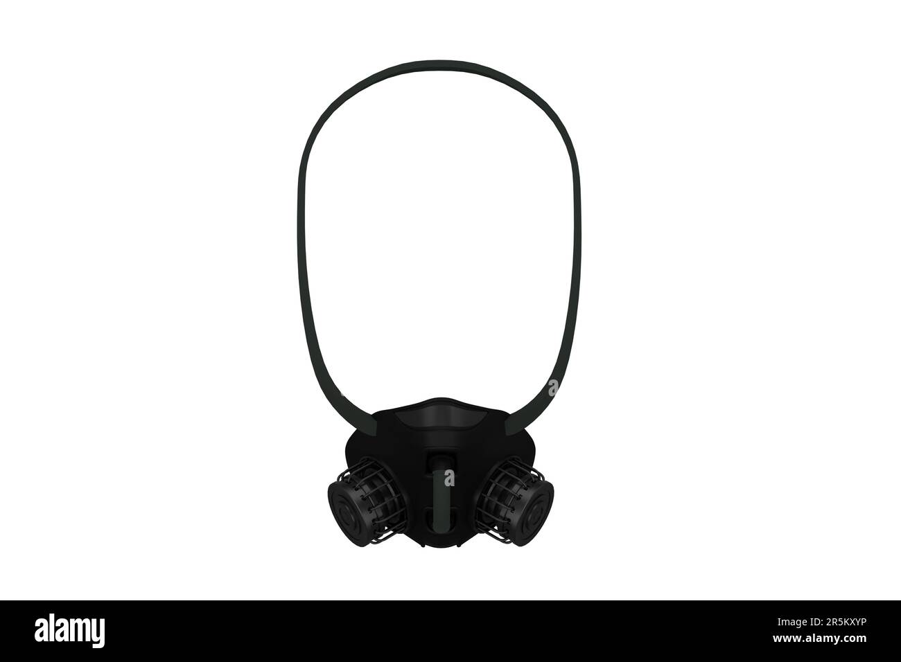 3d rendering industrial double filter mask Stock Photo - Alamy