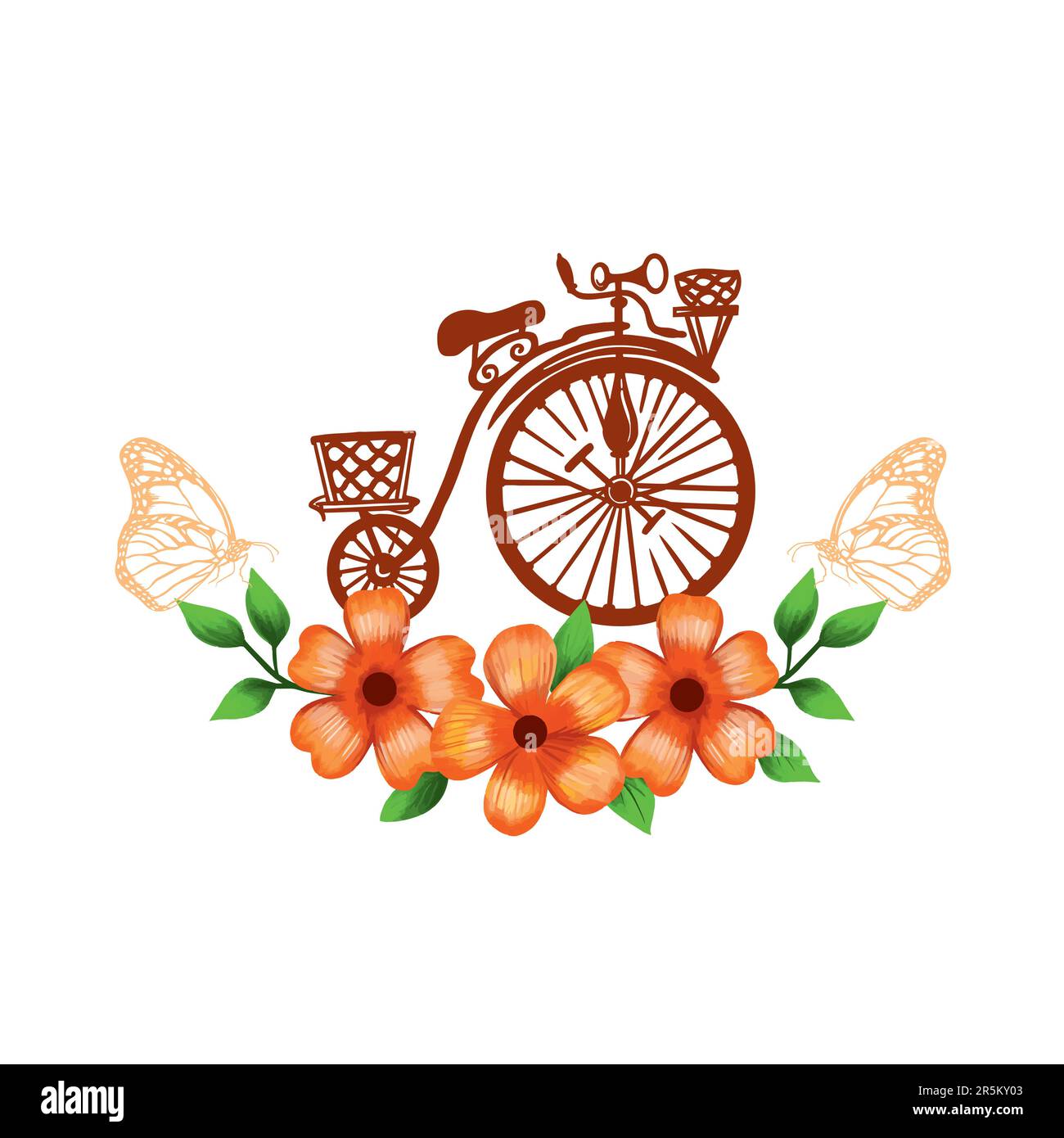 Spring bicycle theme Stock Vector Images - Alamy