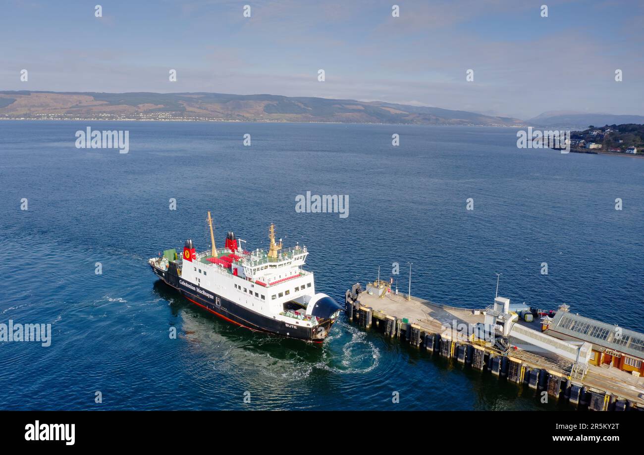 Caledonian MacBrayne ferry sailing following repair works Stock Photo ...