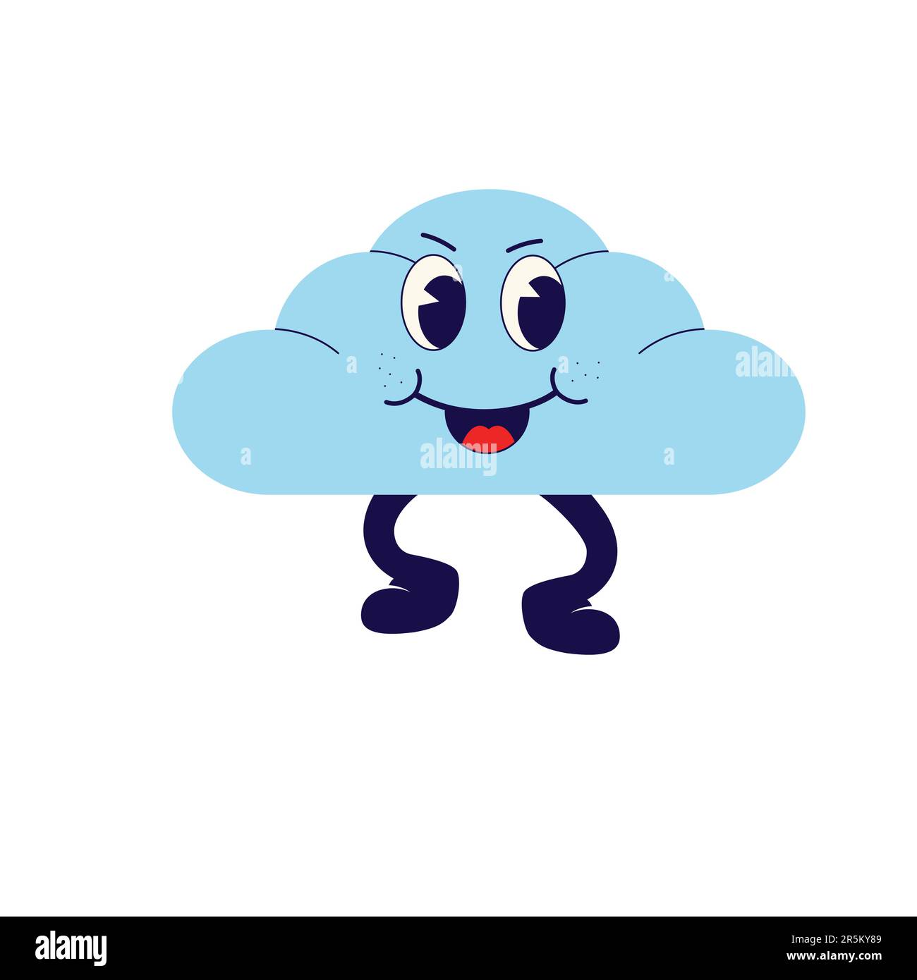 Cloud, 70's groovy Retro print. illustration for tee, t shirt and ...