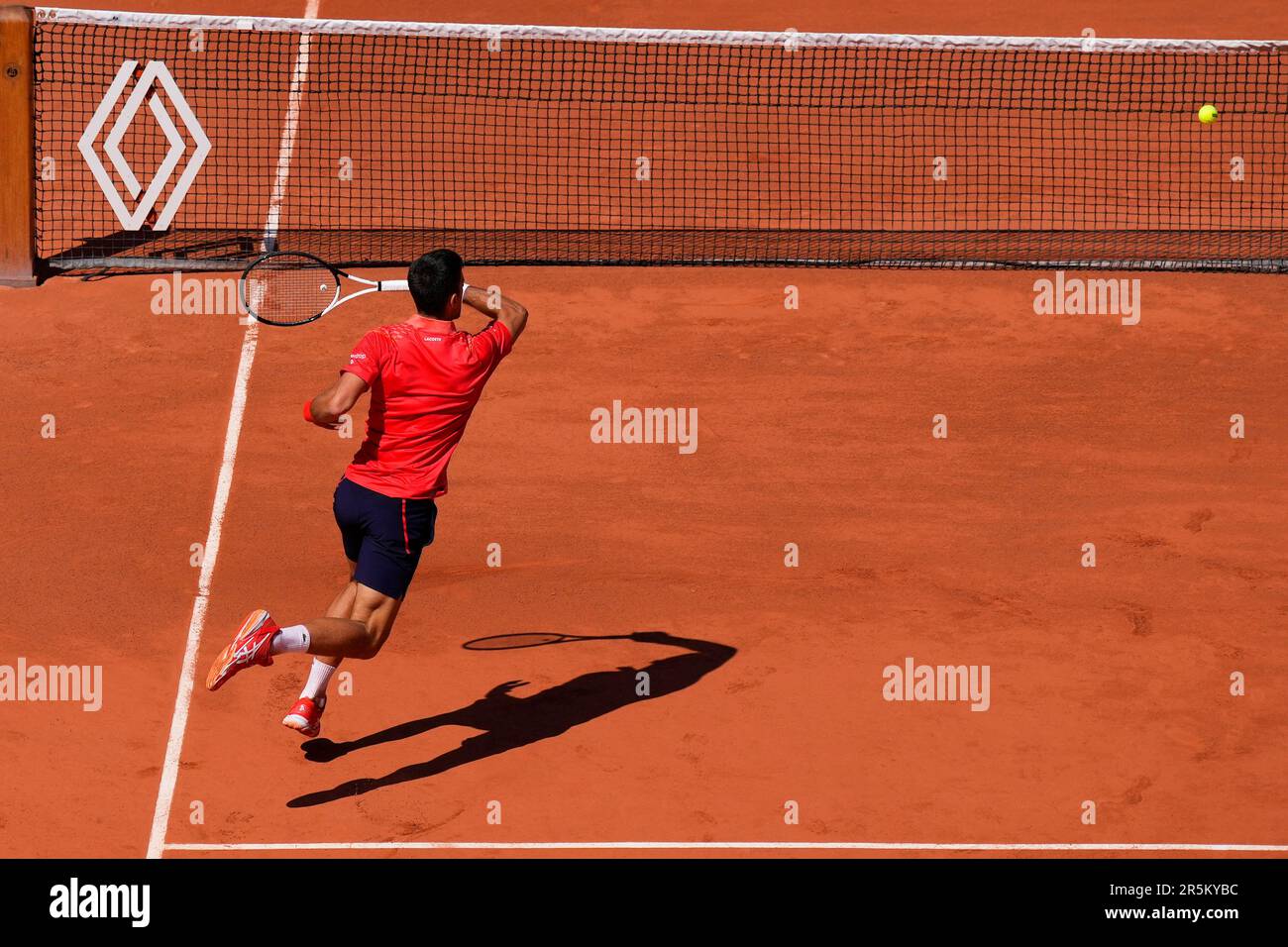 Paris France June 4 Novak Djokovic Makes A Forehand During 4th