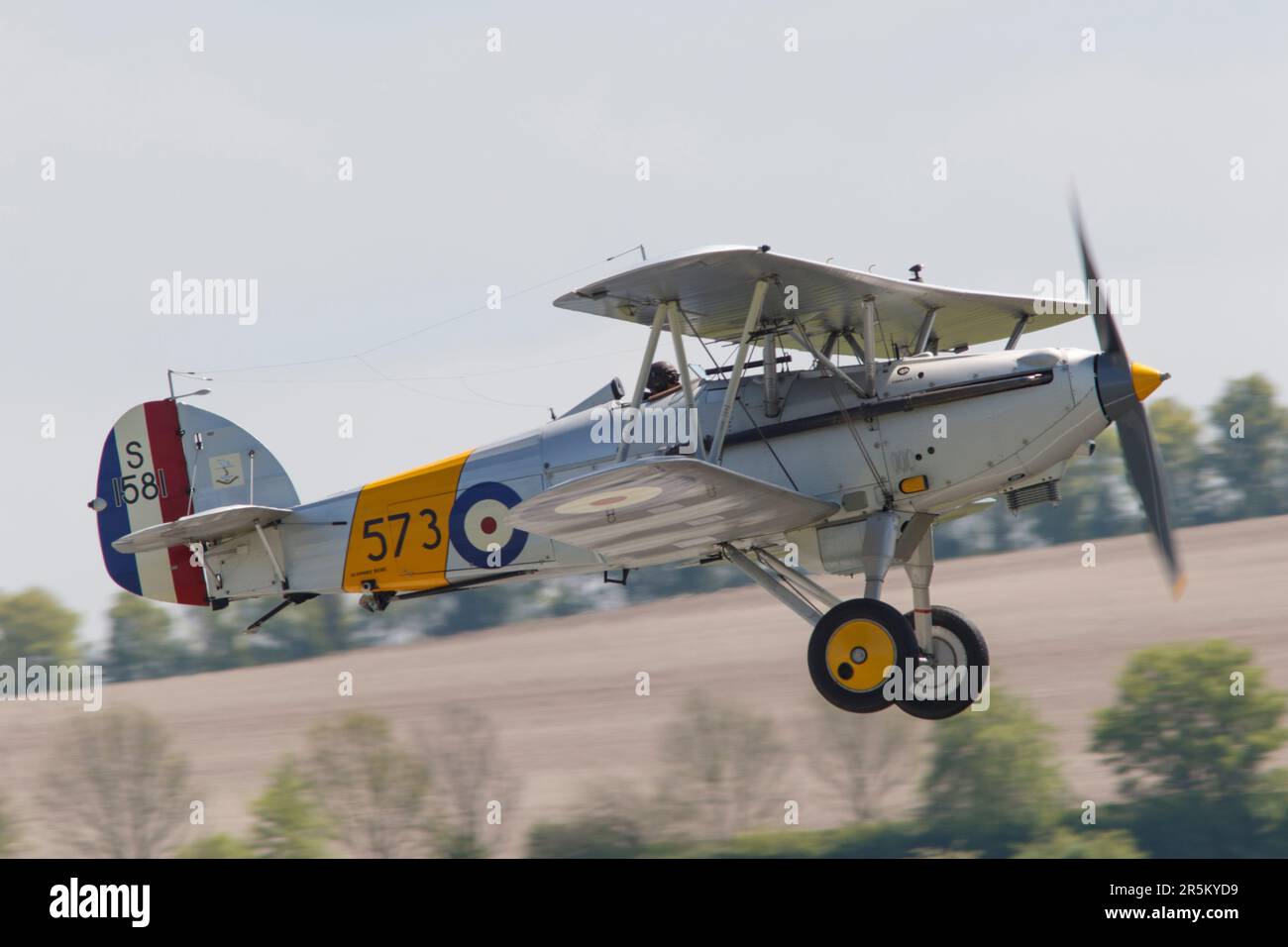 A Hawker Nimrod 1 B-plane flying a display at RAF Duxford in May 2023 ...