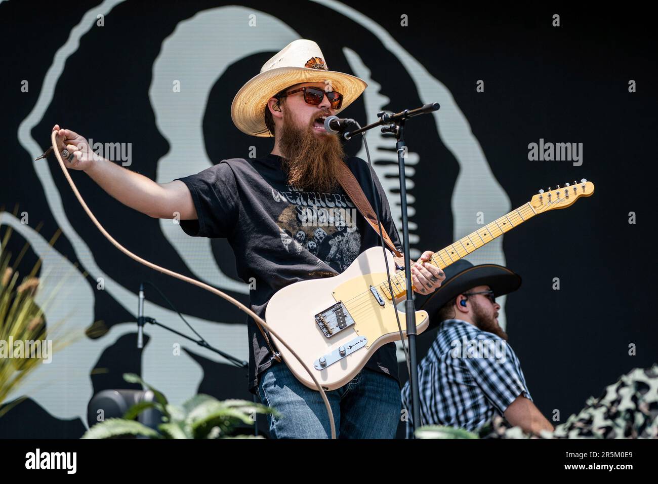 Isaac Gibson of 49 Winchester performs at Railbird Music Festival on ...