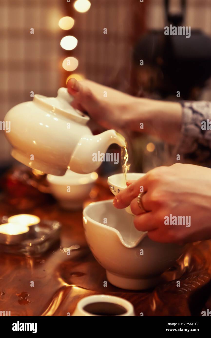 Blurred background - Japanese tea party Stock Photo - Alamy