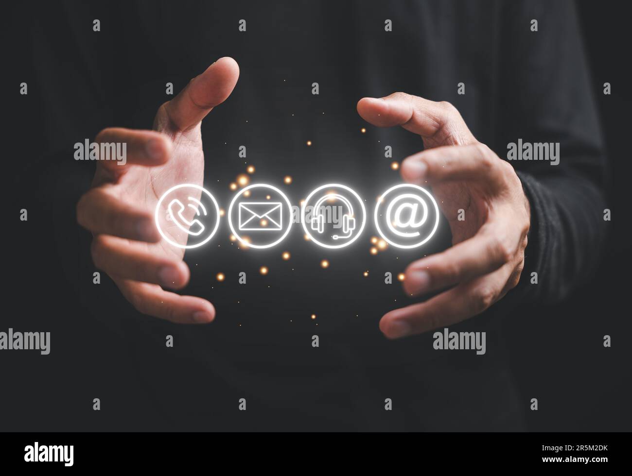 Contact us concept portrayed Stock Photo - Alamy