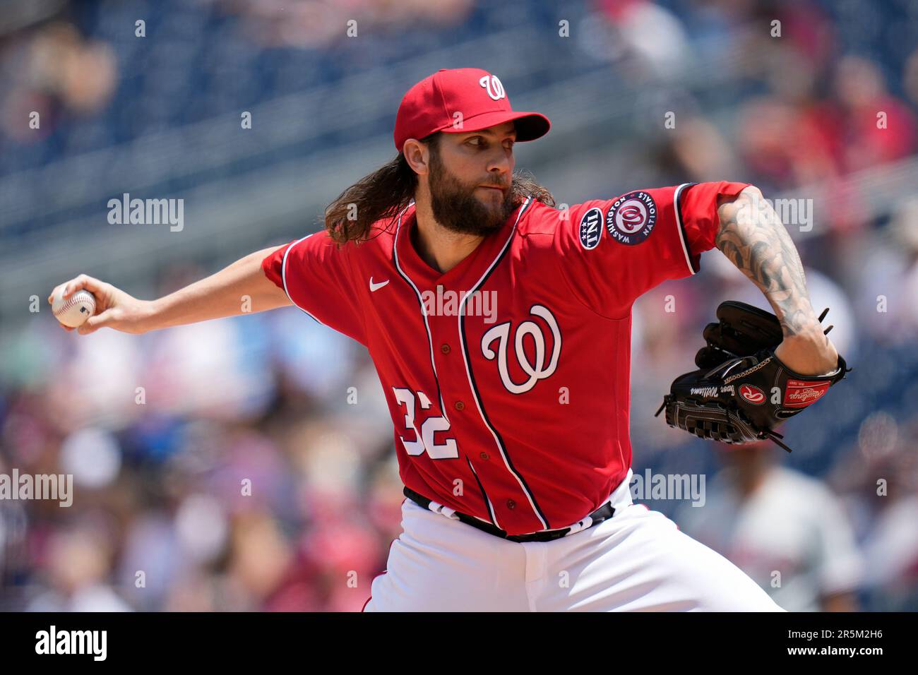 Washington Nationals starting pitcher Trevor Williams throws to the ...