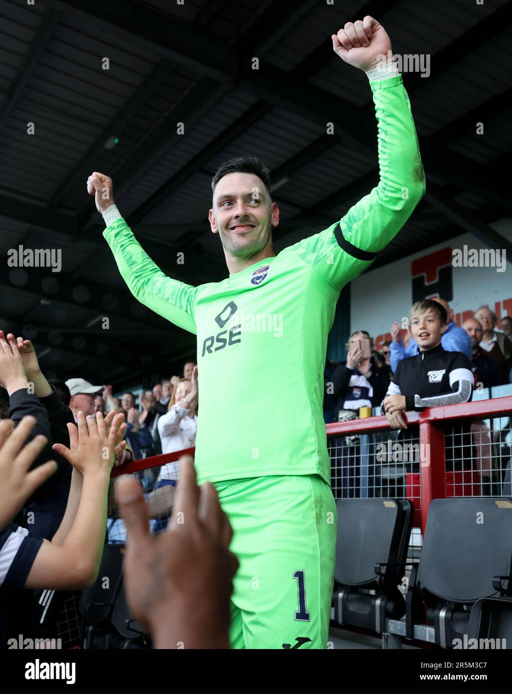 Ross County goalkeeper Ross Laidlaw celebrates following the cinch ...