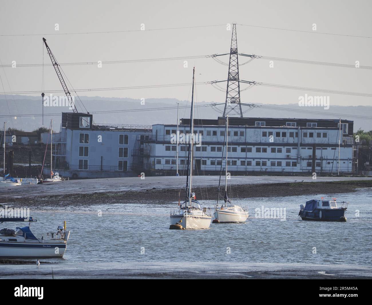 Queenborough, Kent, UK. 4th June, 2023. Three Accommodation Barges have ...