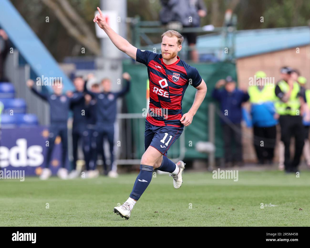 Ross County's Josh Sims celebrates scoring the winning penalty in the ...
