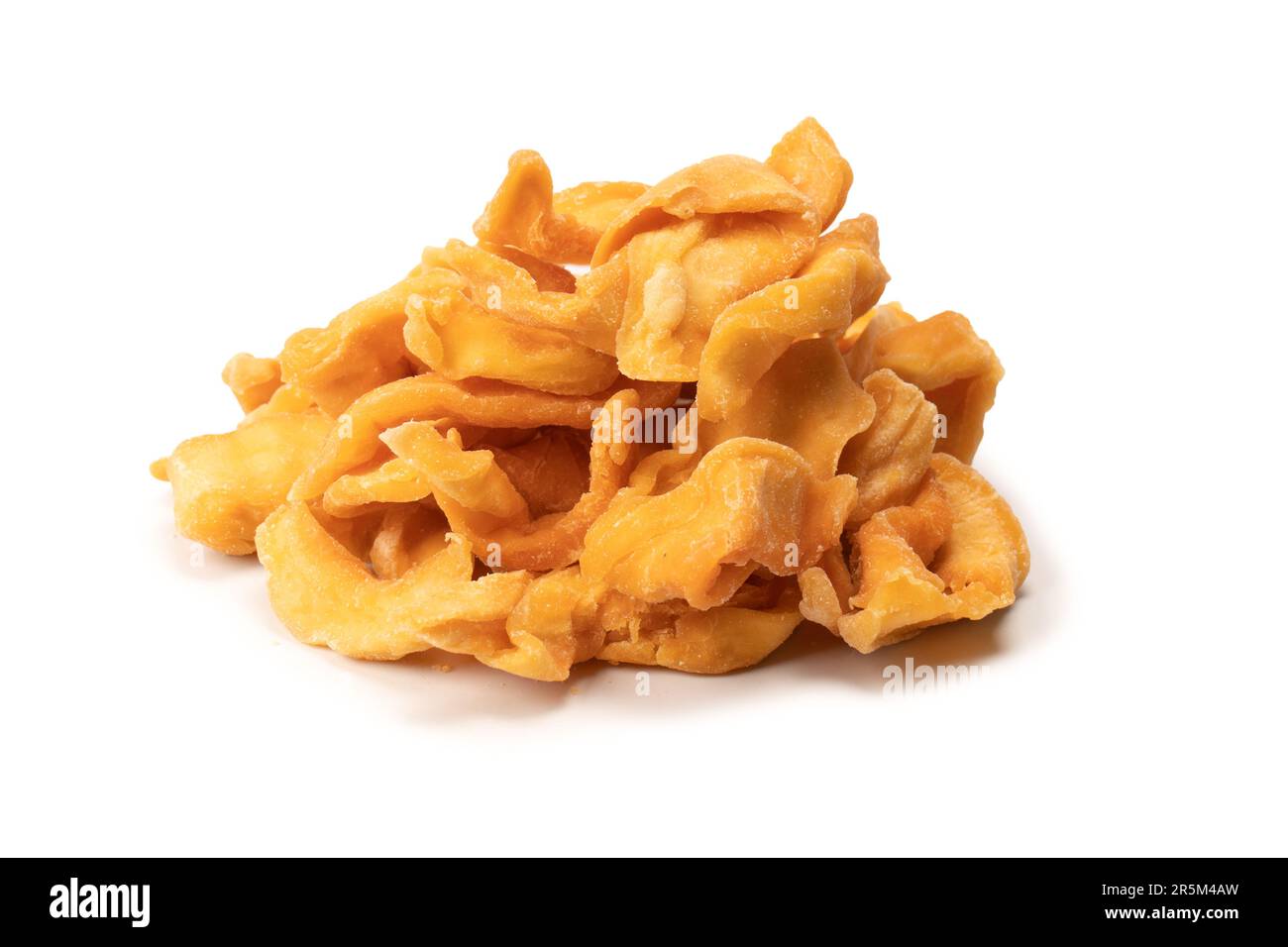 Dried melon slices isolated on a white background. Dried fruit Stock ...