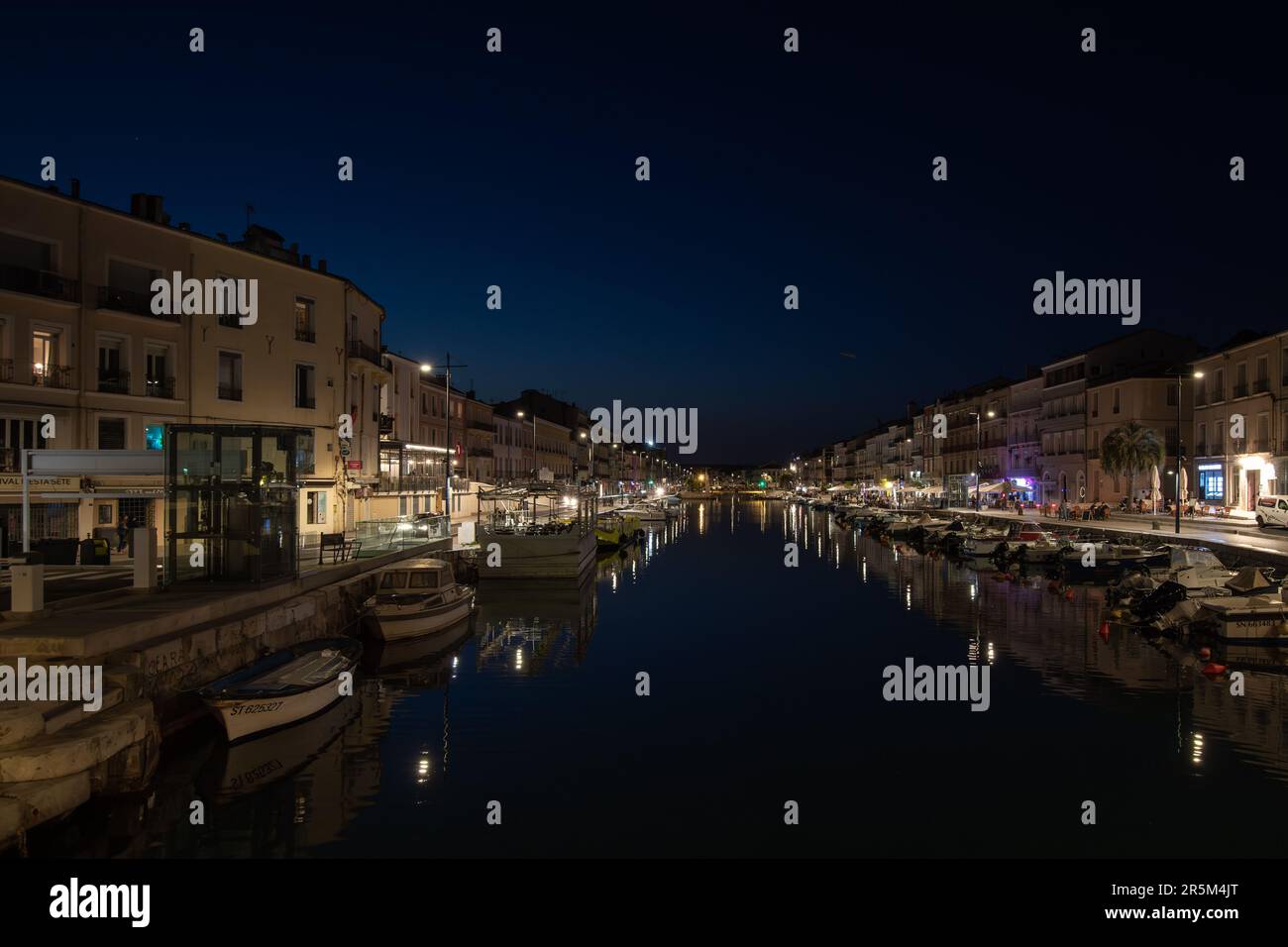 Sete, France. 26th May, 2023. The main canal of Sete is seen during the ...