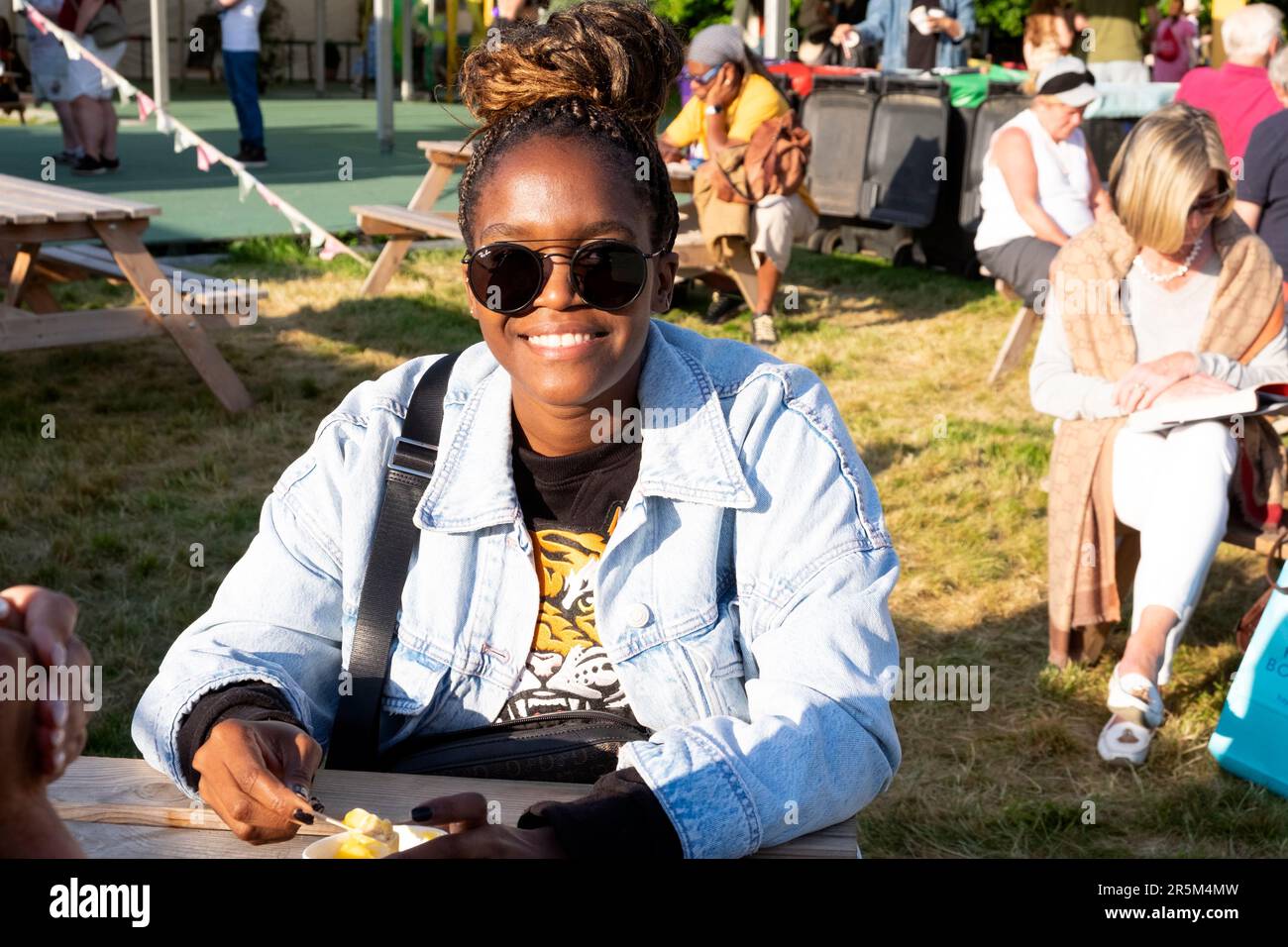 Ote Mabuse dancer celebrity at the Hay Festival 2023 Hay on Wye Wales ...