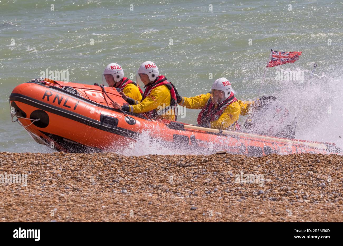 Joint emergency services display with focus on water safety. RNLI and ...