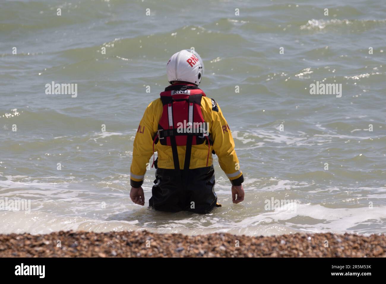 Joint emergency services display with focus on water safety. RNLI and ...
