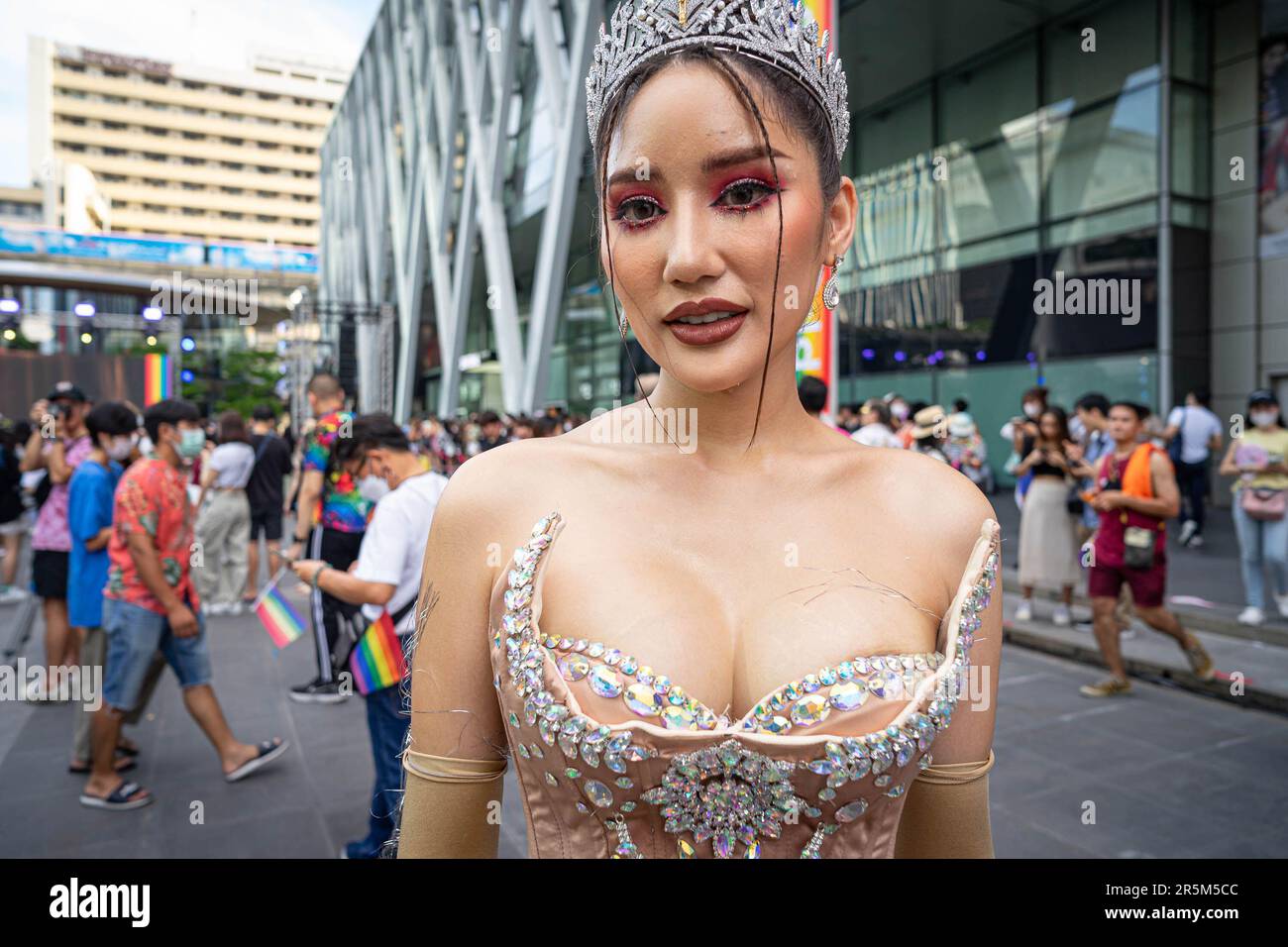Bangkok, Thailand. 04th June, 2023. A Trans woman at the Bangkok Pride 2023. Bangkok Pride is ...