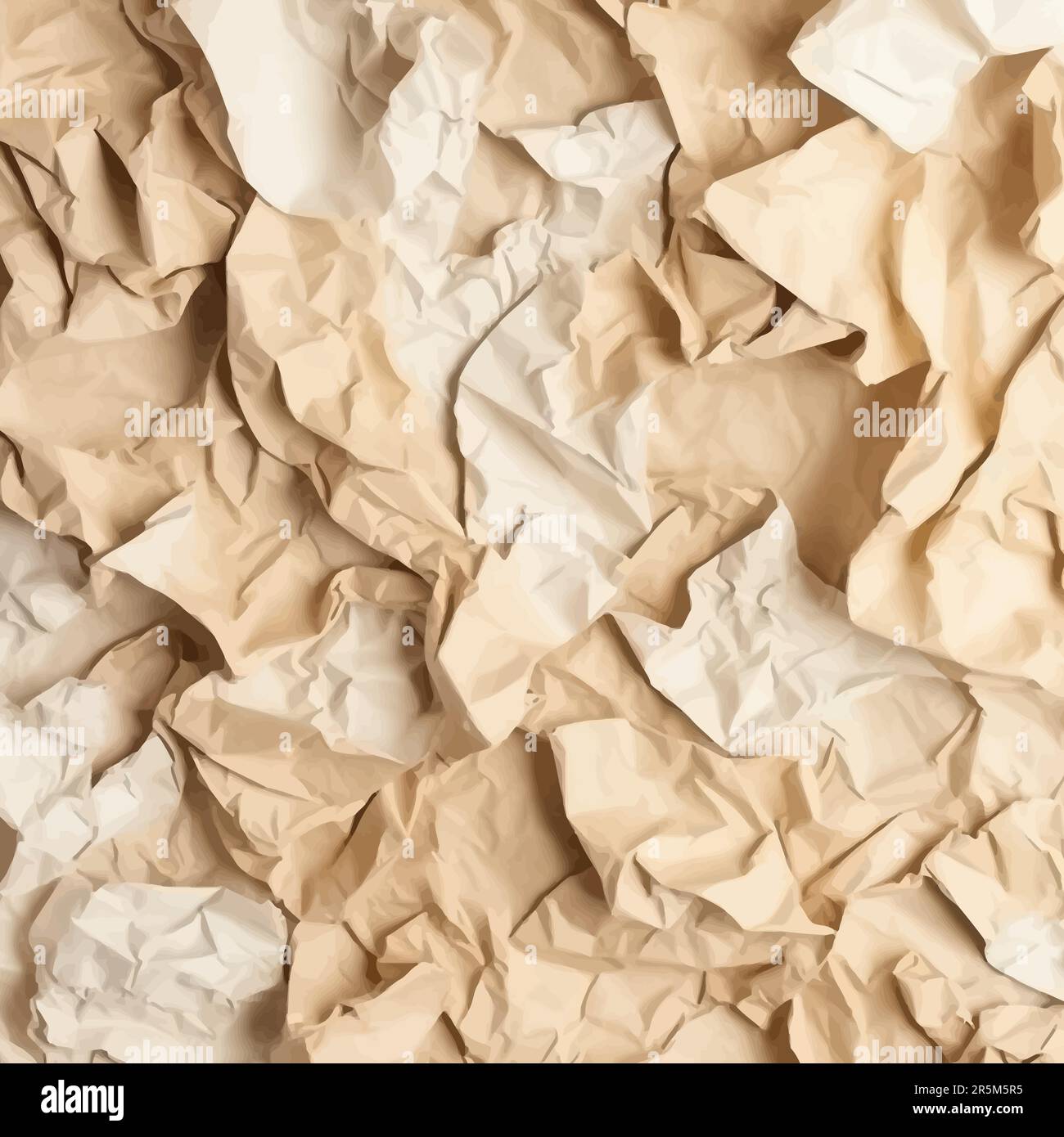 Crumpled Paper Texture Abstract Paper Background Realistic Paper Texture Vector Illustration