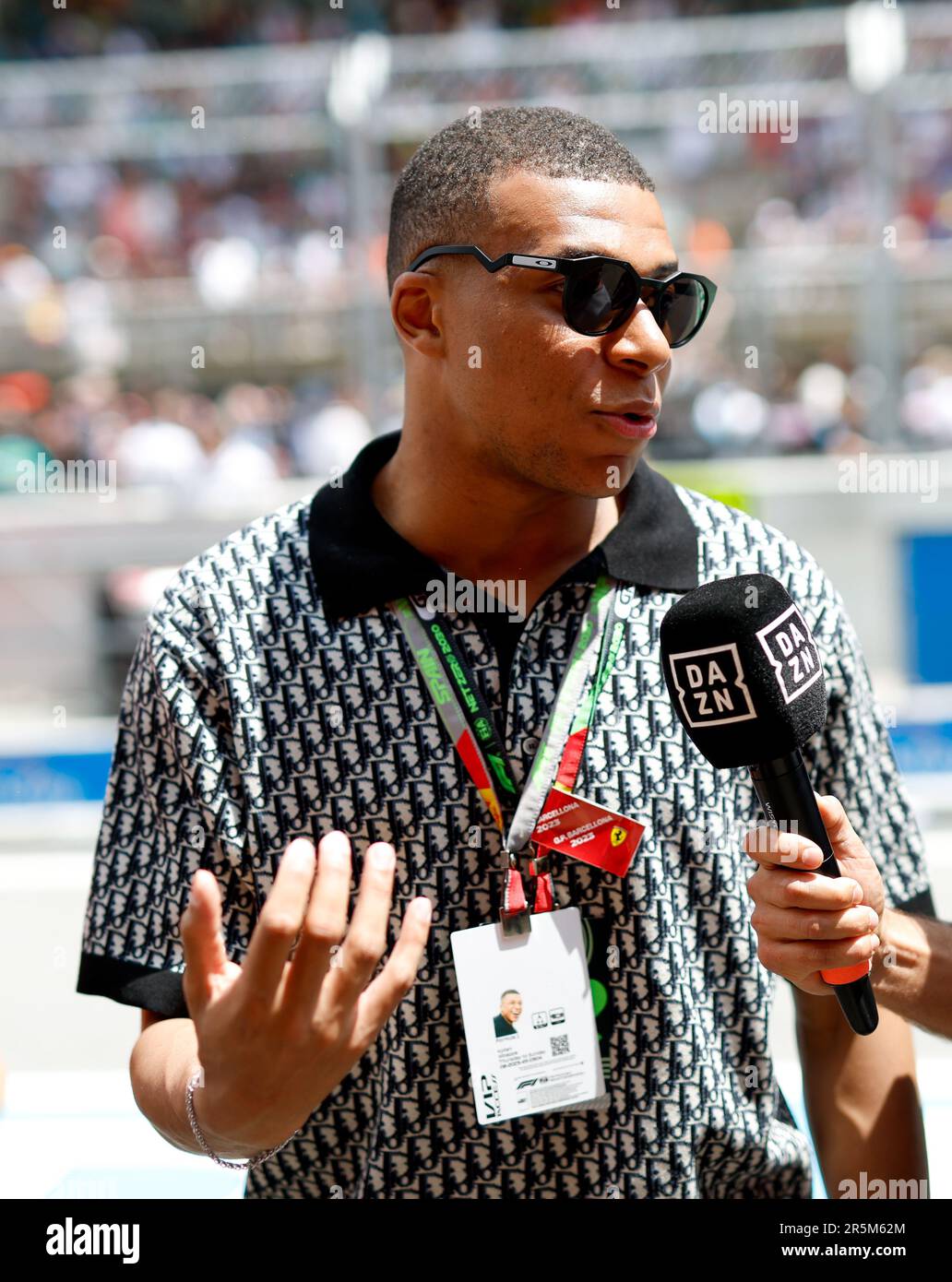 Kylian Mbape football player during the Formula 1 AWS Gran Premio de ...