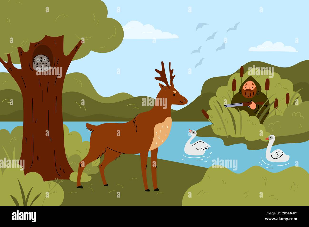 Gun deer Stock Vector Images - Alamy