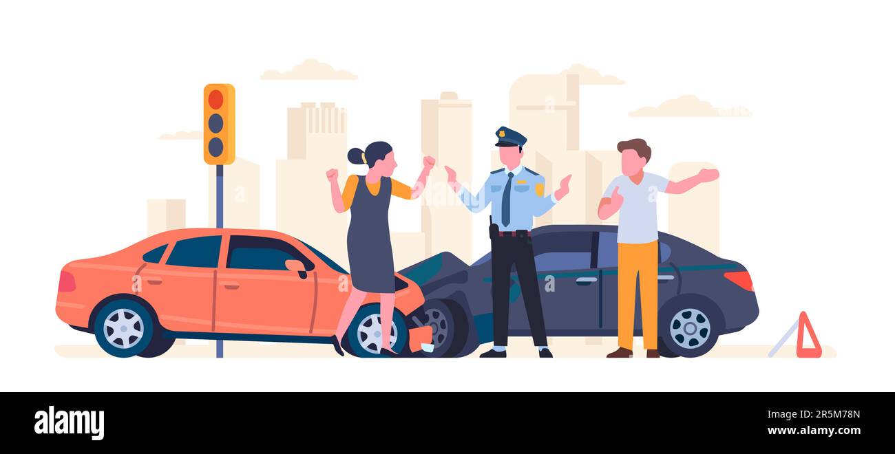 Police Officer Stopped Conflict Between Drivers Involved In Traffic
