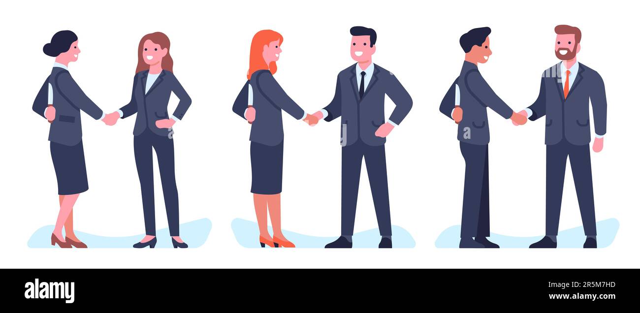 Treachery and lie. Betrayal handshakes. Two businessmen shaking hands ...