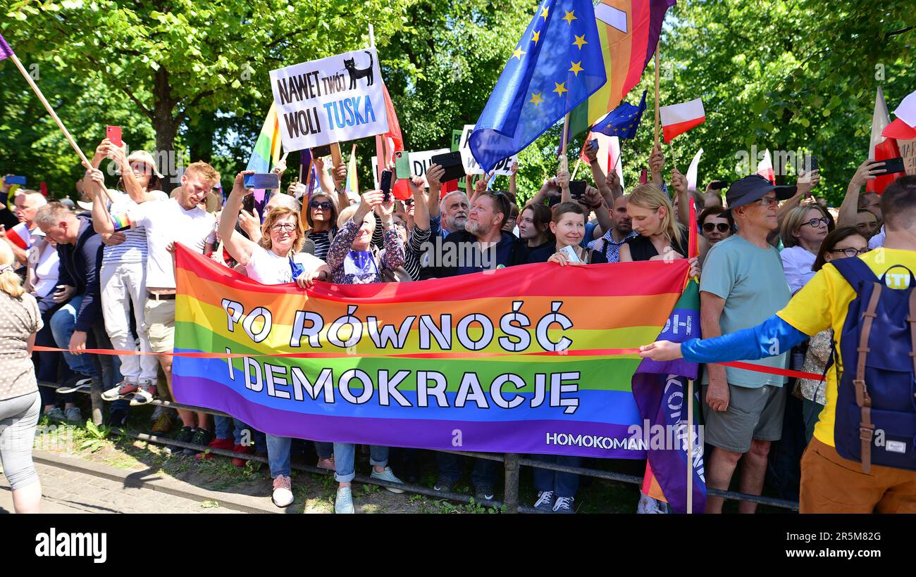 Warsaw, Poland. 4 June 2023. Poland opposition stages major anti ...