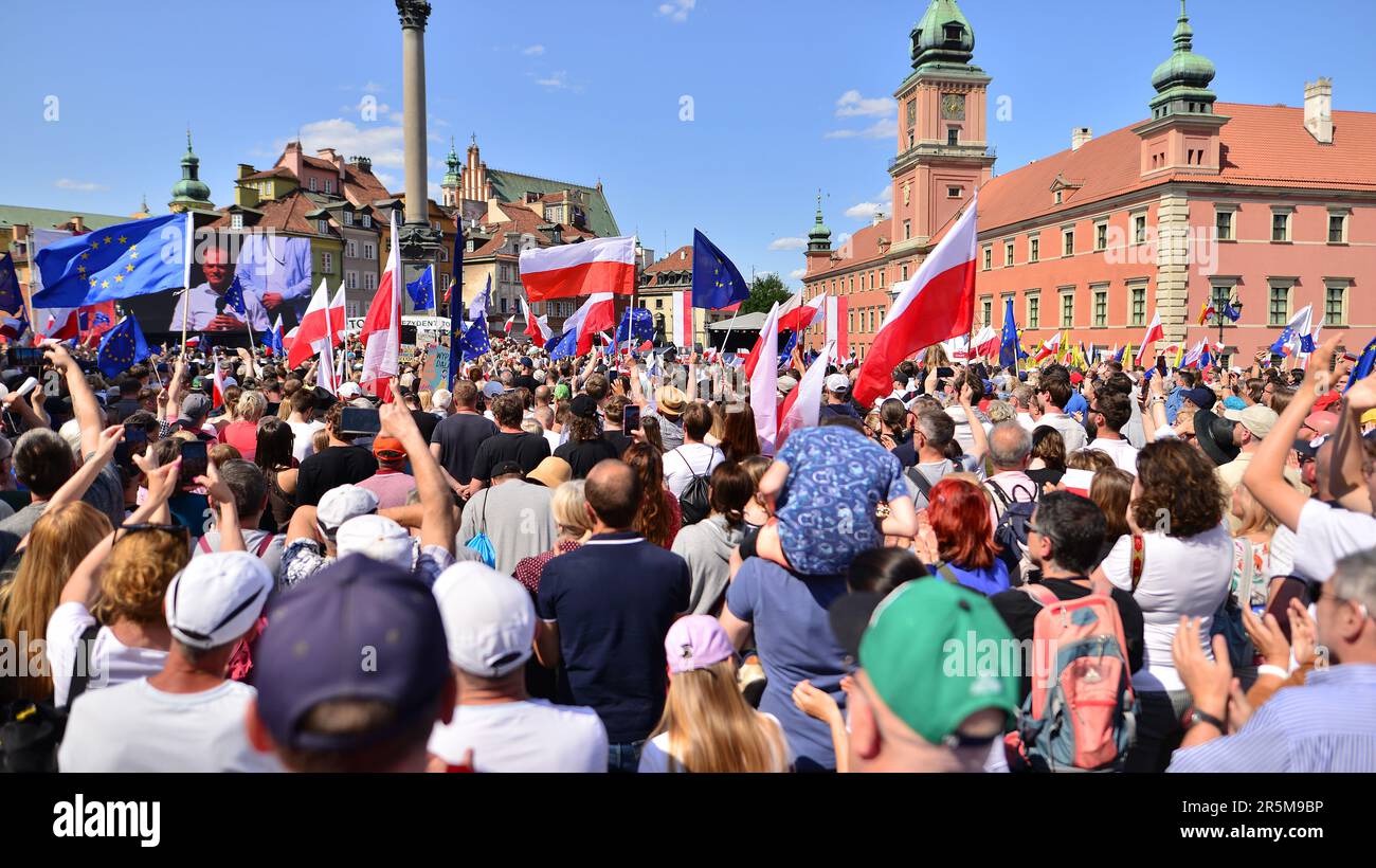 Warsaw, Poland. 4 June 2023. Poland opposition stages major anti ...