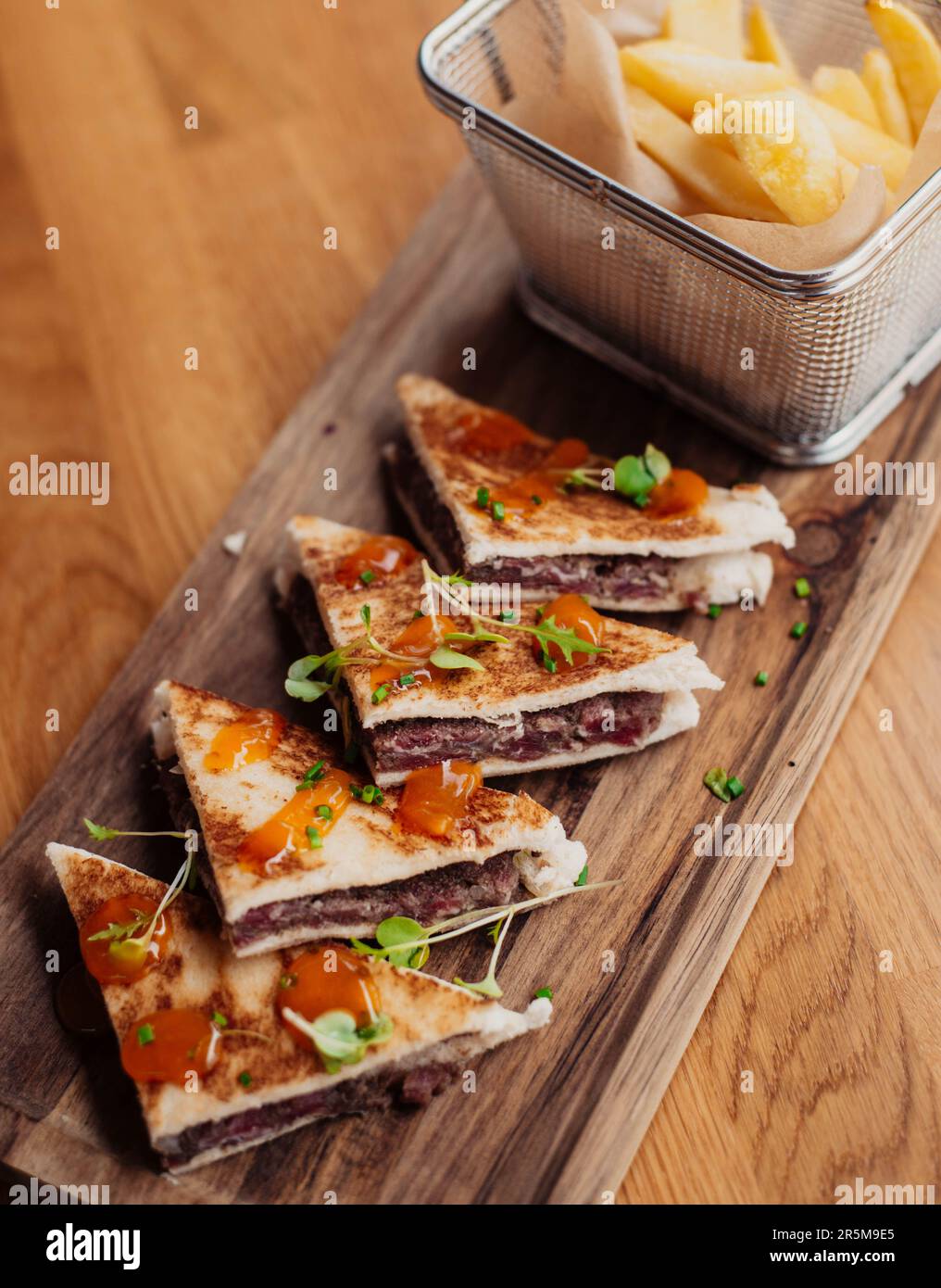 Premium quality beef entrails gourmet sandwich Stock Photo - Alamy
