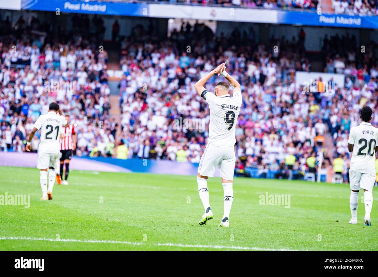 Madrid, Spain. 04th June, 2023. Karim Benzema celebrate his goal during ...