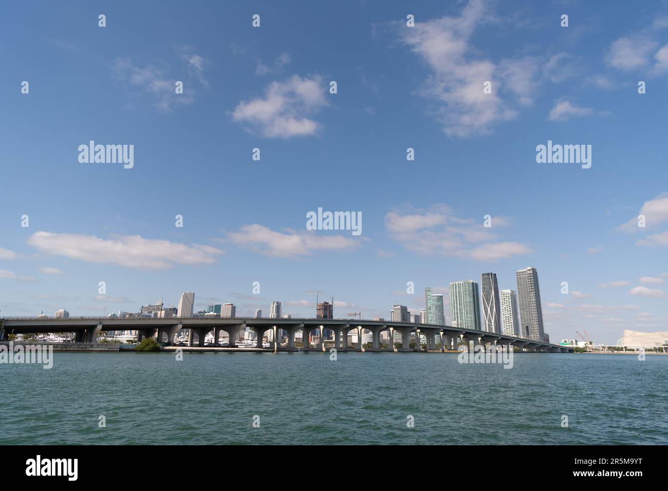 downtown metropolis cityscape with bridge. modern downtown metropolis ...
