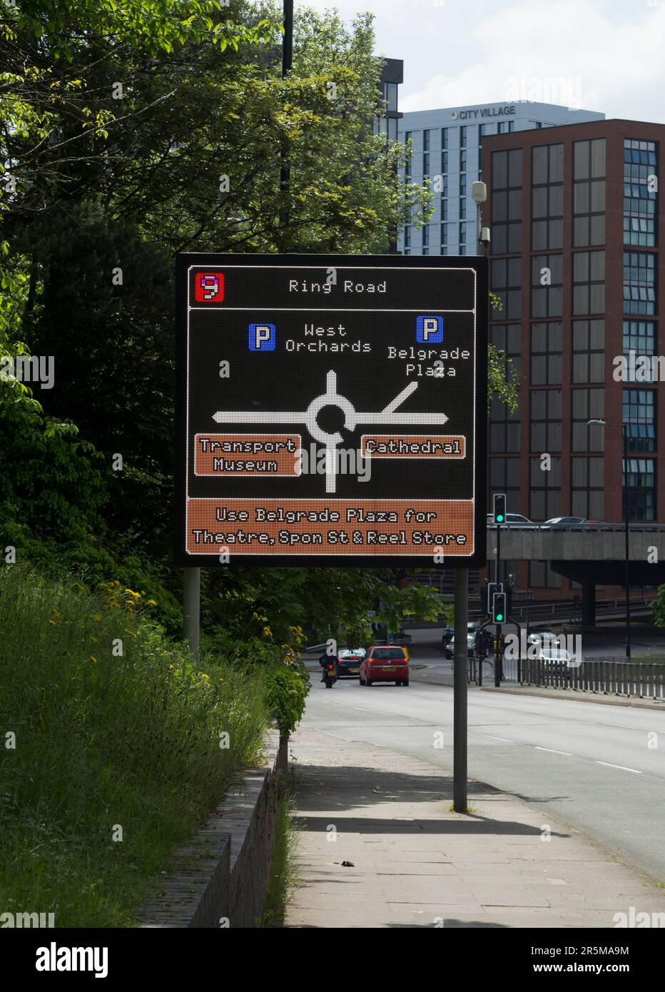 Electric road sign, Coventry, West Midlands, England, UK Stock Photo ...
