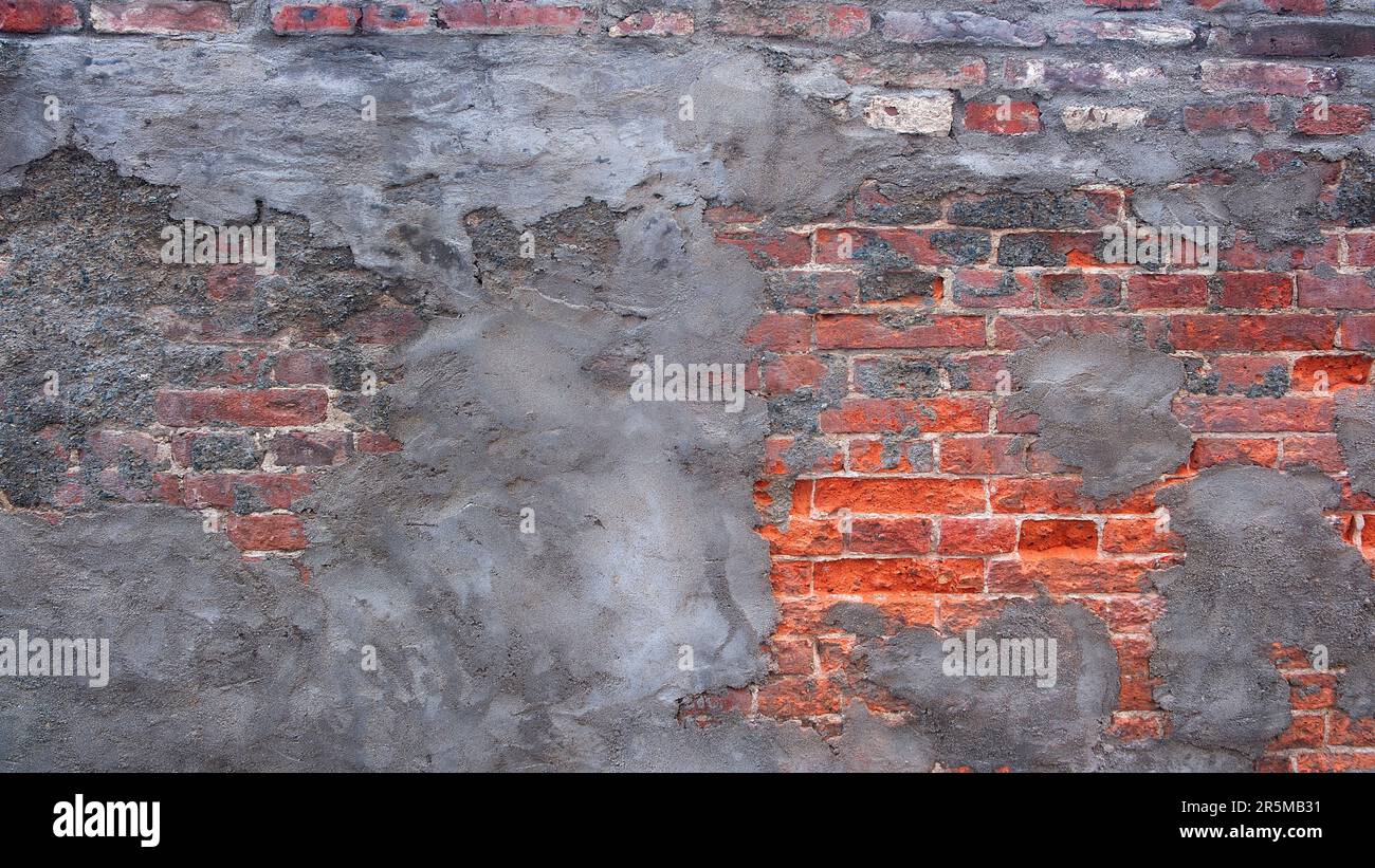 Abstract red brick wall texture for pattern background. wide panorama ...