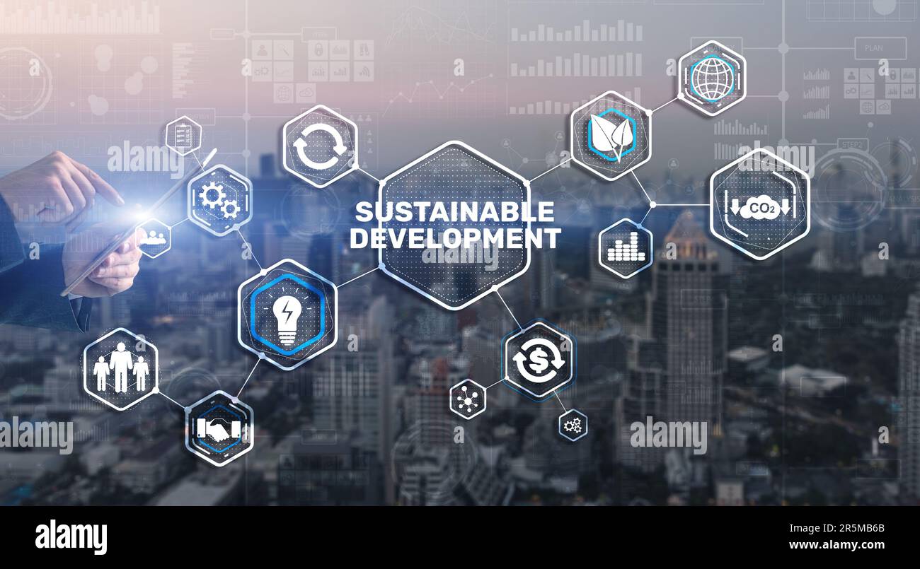 Sustainable Balanced Development. Balance between nature and science ...