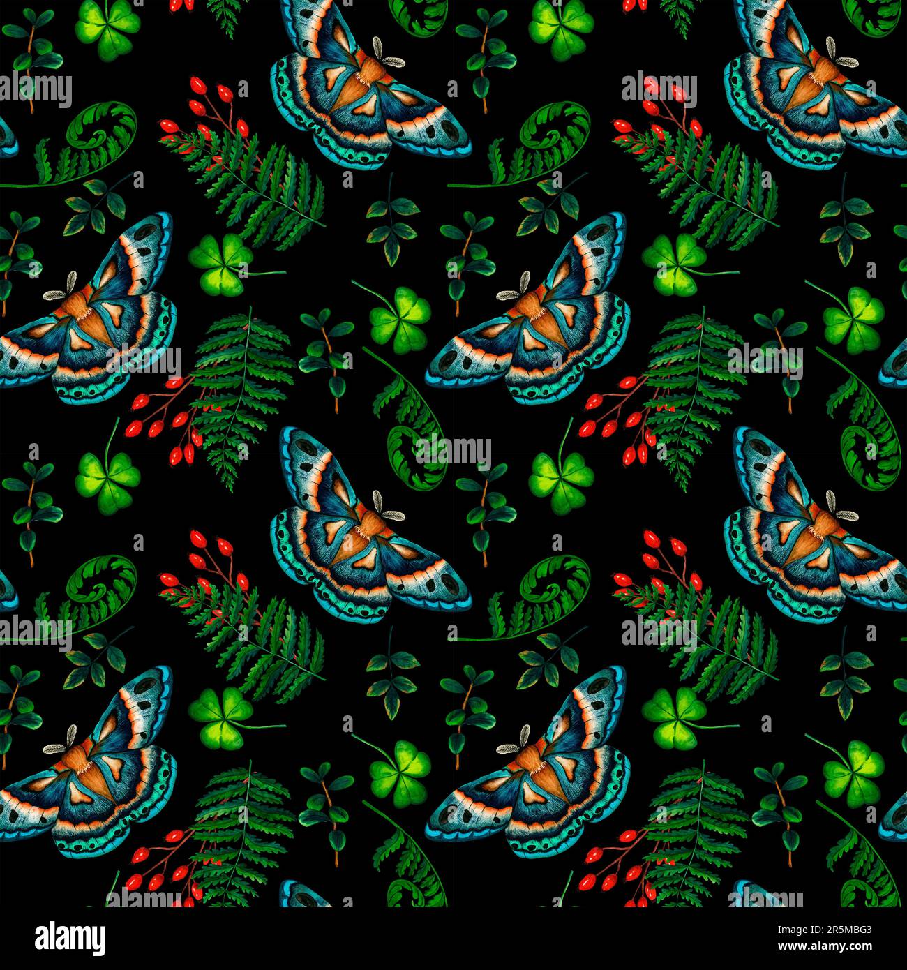 Textile jungle forest moth hi-res stock photography and images - Alamy