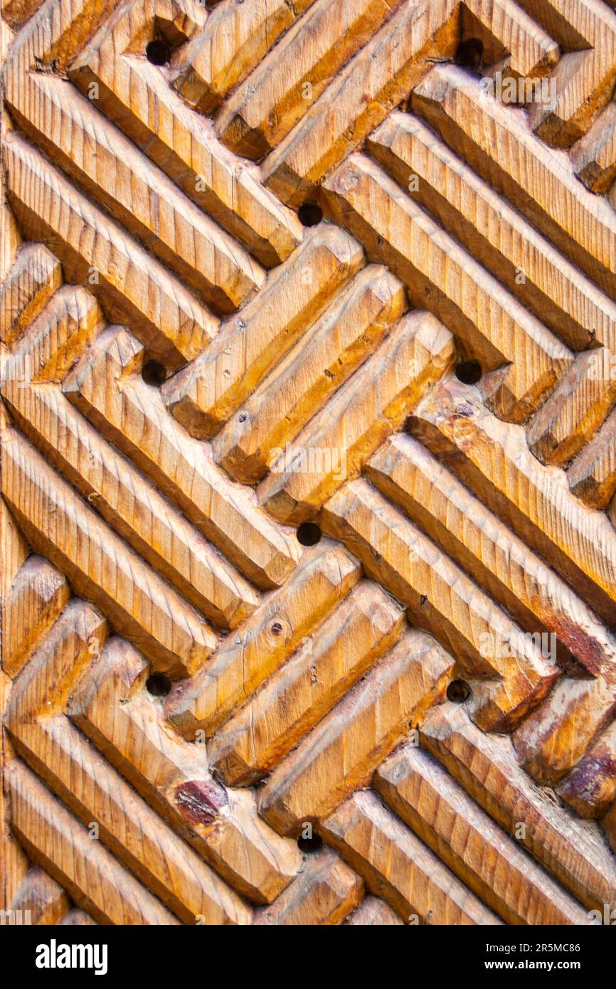 Wooden sculpture geometric pattern hi-res stock photography and images ...