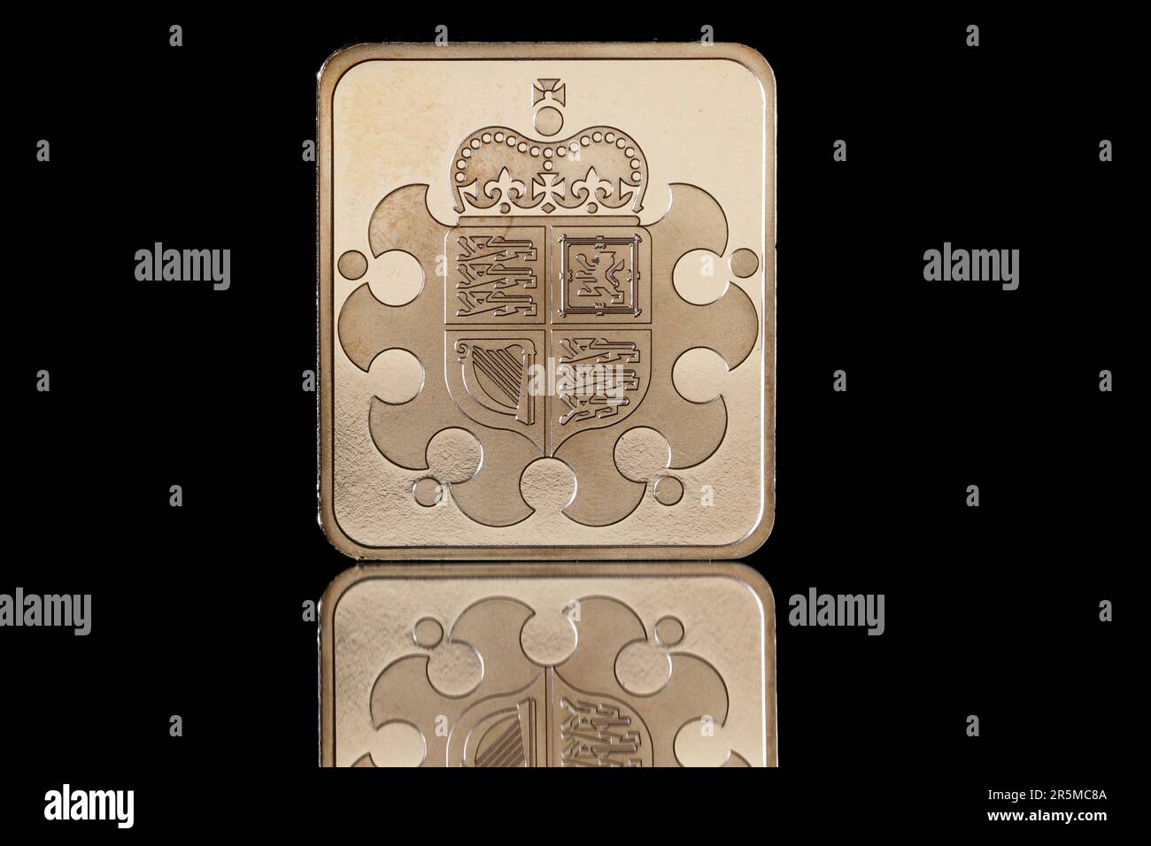 Royal Mint proof medal taken from the 2023 annual commemorative coin set Stock Photo - Alamy