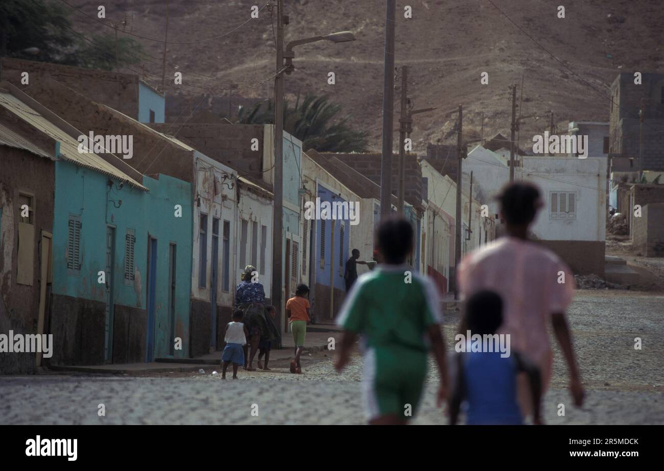 the town of Ribeira Grande on the Island of Santo Antao on the Cape ...