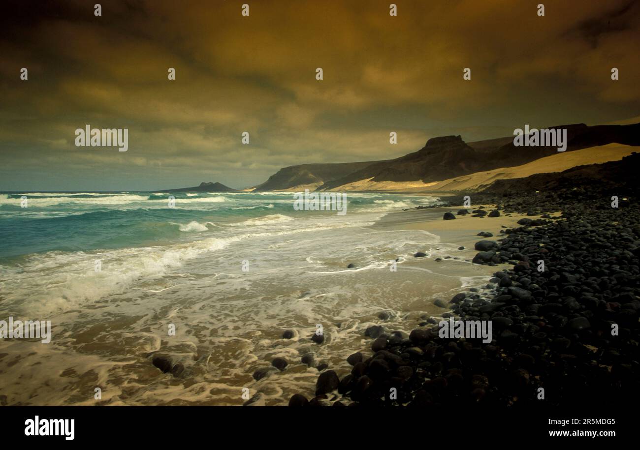 The Praia Grande Beach in the Landscape on the Island of Sao Pedro on ...