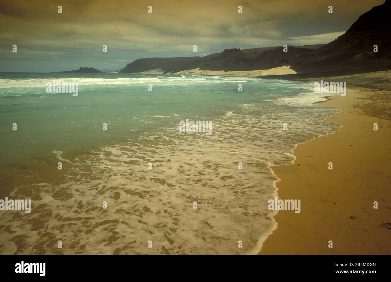 The Praia Grande Beach in the Landscape on the Island of Sao Pedro on ...