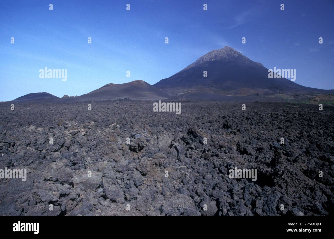 the Landscape with the Volcano and Mt Fogo on the Island of Fogo on the ...