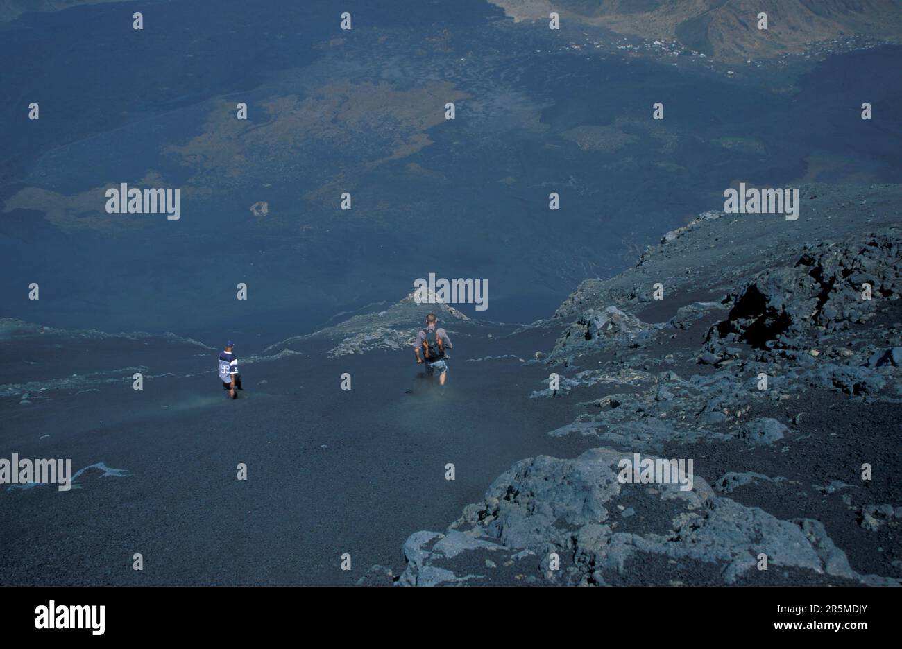 the Landscape with the Volcano and Mt Fogo on the Island of Fogo on the ...