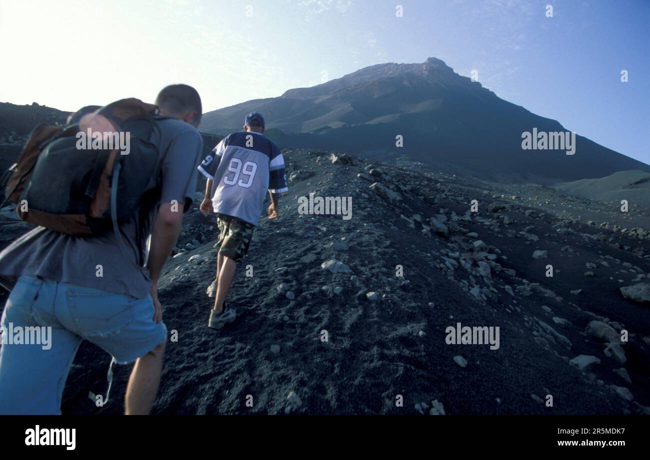 the Landscape with the Volcano and Mt Fogo on the Island of Fogo on the ...