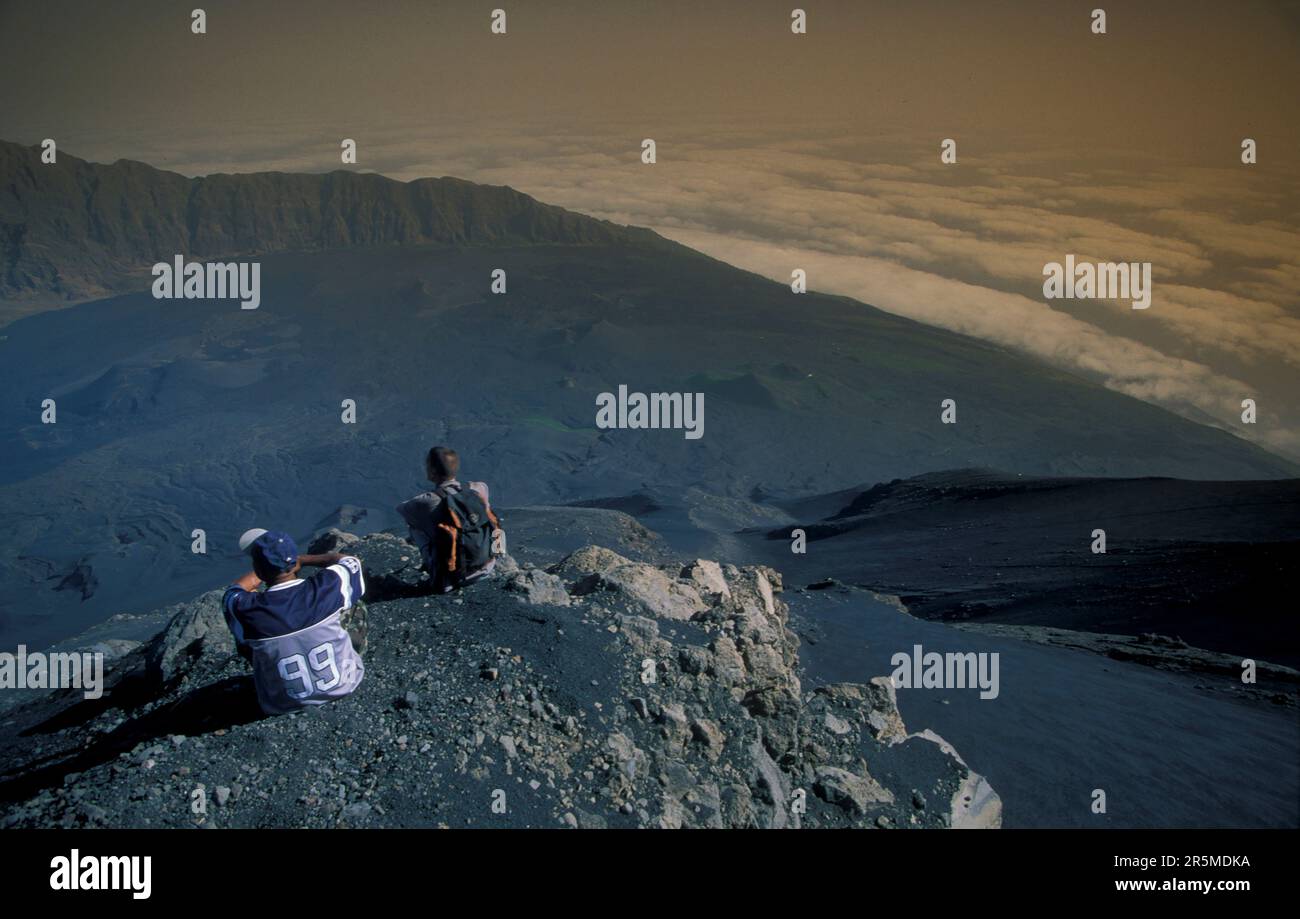 the Landscape with the Volcano and Mt Fogo on the Island of Fogo on the ...
